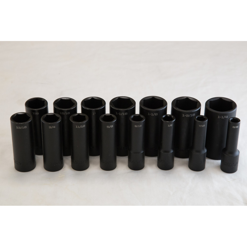 Socket Set: Proferred 1/2" Drive Impact Sae Socket Set - 15 Piece 6 ...