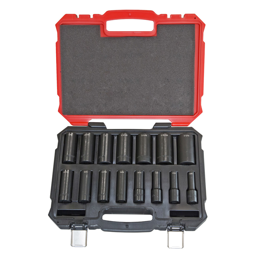 Socket Set: Proferred 1/2" Drive Impact Sae Socket Set - 15 Piece 6 ...